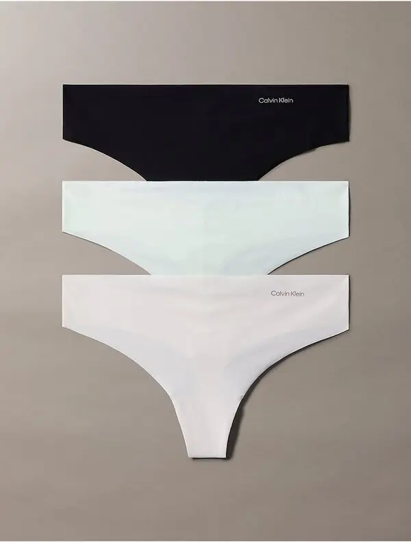 Calvin Klein Invisibles 3-pack Thong - Shark / Wind Chime / Moonlight Jade