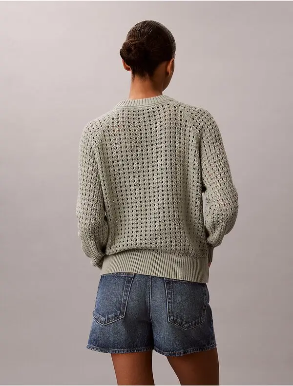 Calvin Klein Open Stitch Knit Sweater - Shadow