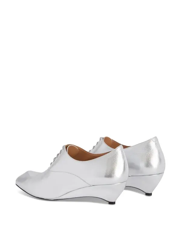 JIL SANDER Lace Up Leather Pumps