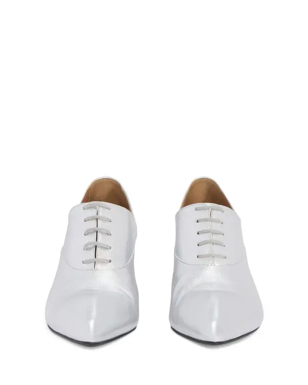 JIL SANDER Lace Up Leather Pumps