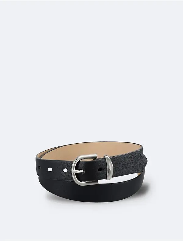 Calvin Klein Leather Buckle Belt - Black