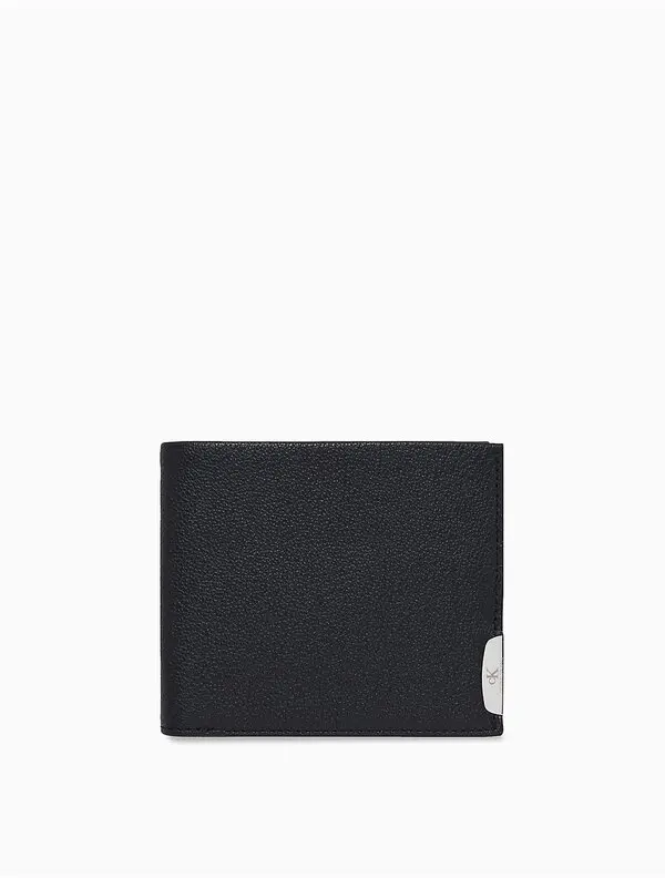 Calvin Klein Micro Pebble Leather Bifold Wallet - Black