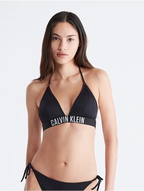 Calvin Klein Intense Power Triangle Bikini Top - Black