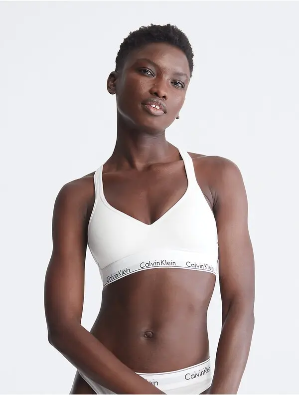 Calvin Klein Icon Cotton Modal Padded Bralette - White