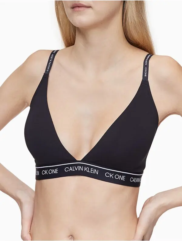 Calvin Klein One Lightly Lined Triangle Bralette - Jet Black