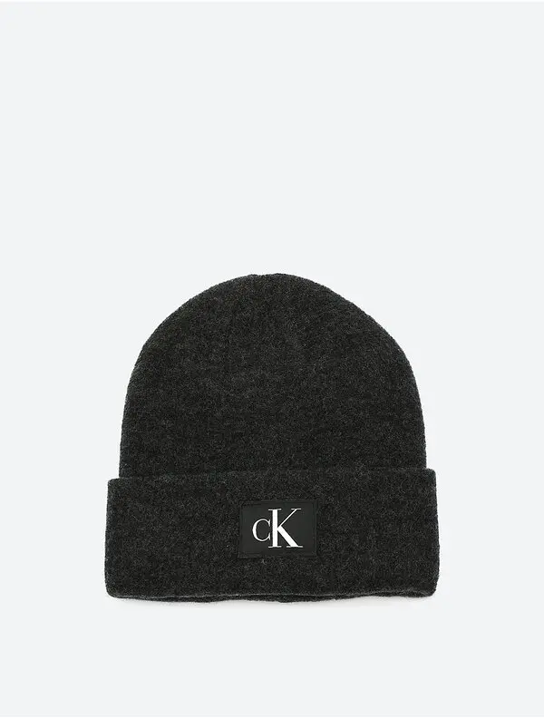 Calvin Klein Monogram Logo Beanie - Black