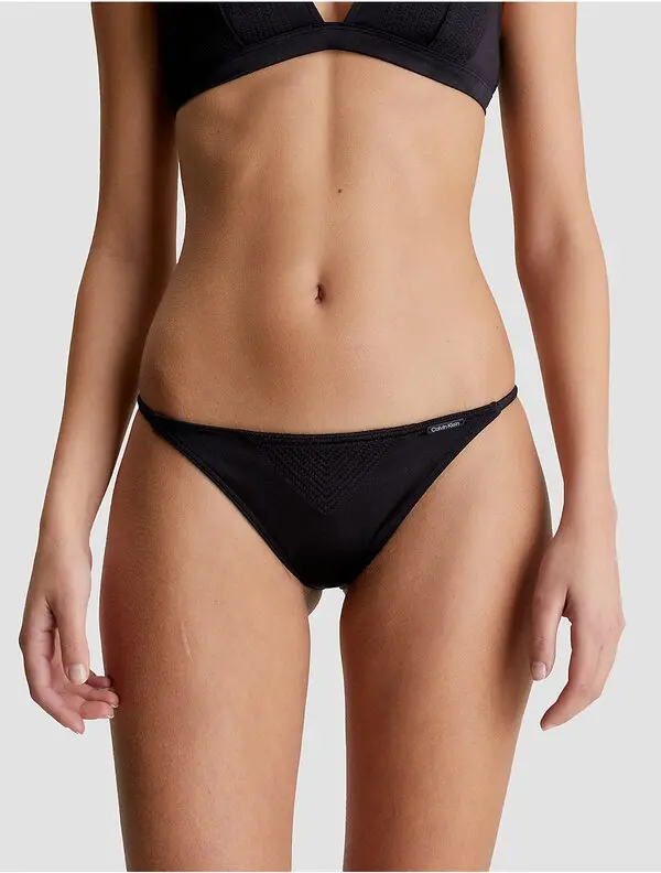 Calvin Klein Structured Bikini Bottom - Black