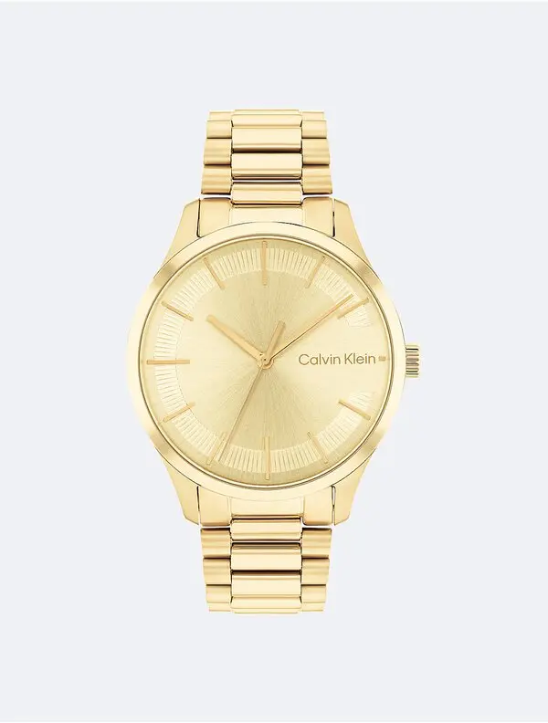Calvin Klein C Logo 35mm Watch - Gold Plated