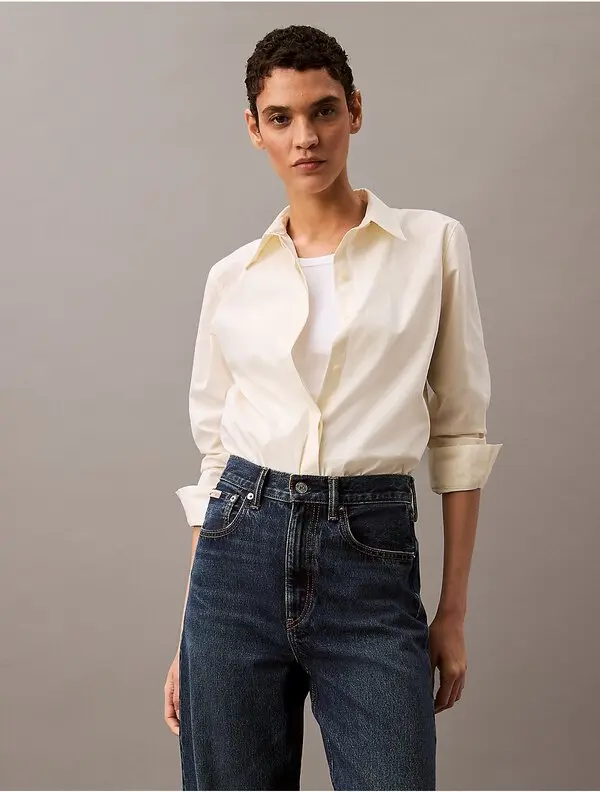 Calvin Klein Classic Stretch Poplin Button-down Shirt