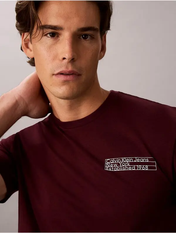 Calvin Klein 1968 Monogram Logo Graphic Classic T-shirt - Raspberry Truffle