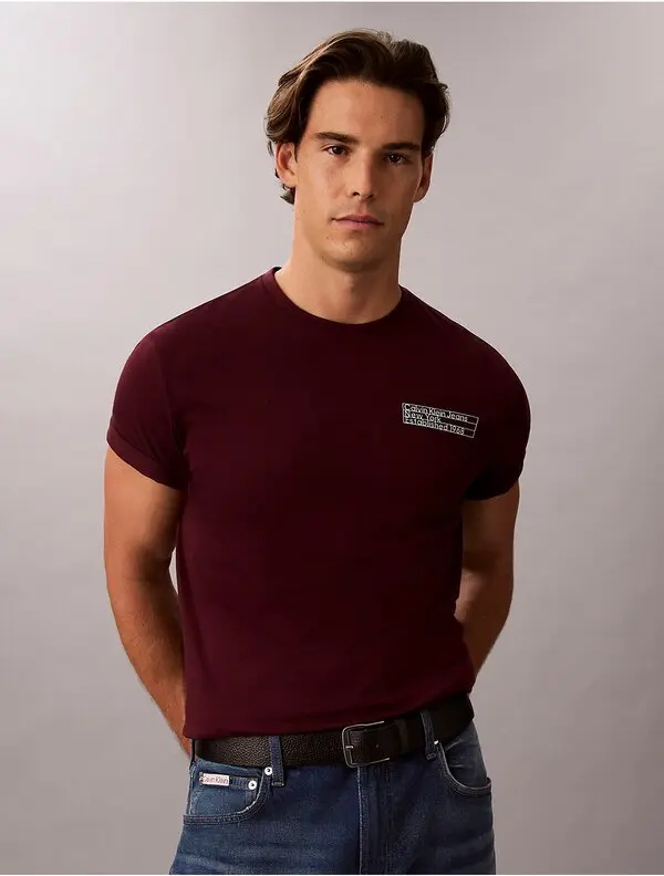 Calvin Klein 1968 Monogram Logo Graphic Classic T-shirt - Raspberry Truffle