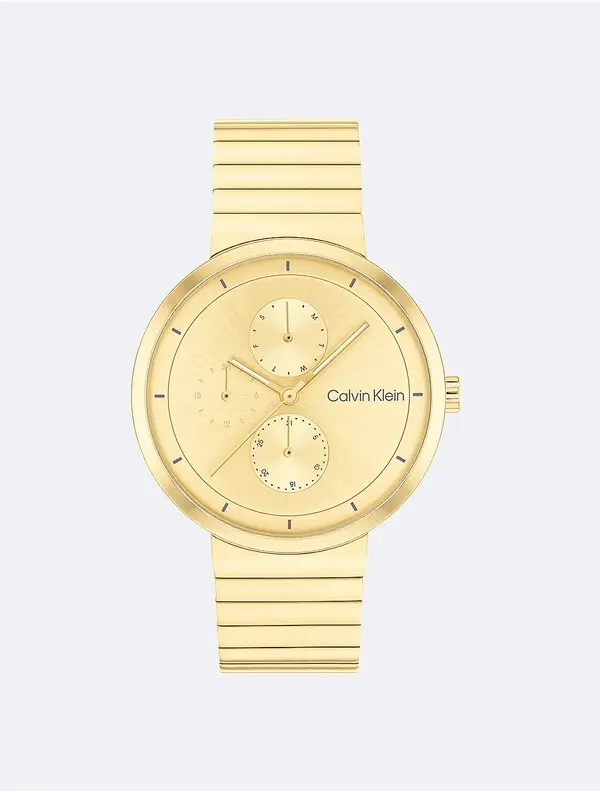Calvin Klein Multifunction Link Bracelet Watch - Gold