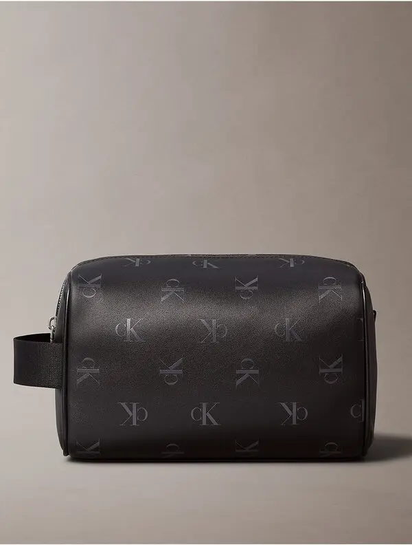 Calvin Klein Monogram Logo Dopp Kit - Black