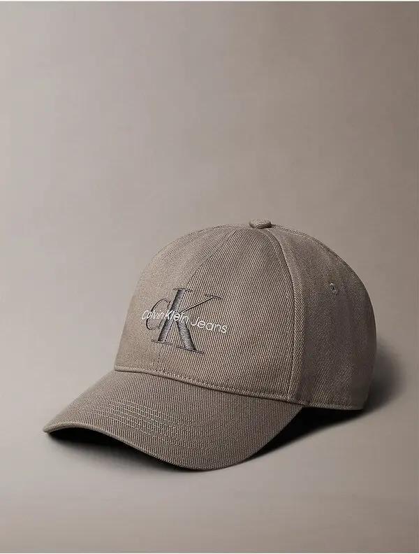 Calvin Klein Monogram Logo Baseball Cap - Charcoal Grey