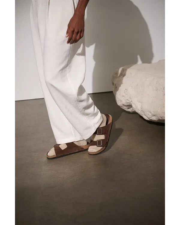 BIRKENSTOCK Arizona Exquisite Tonal Suede Sandals - Carafe