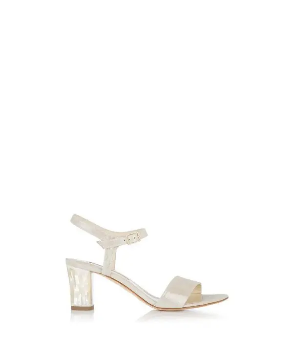FREYA ROSE Martina Midi Ankle Strap Pearl Heel Sandal