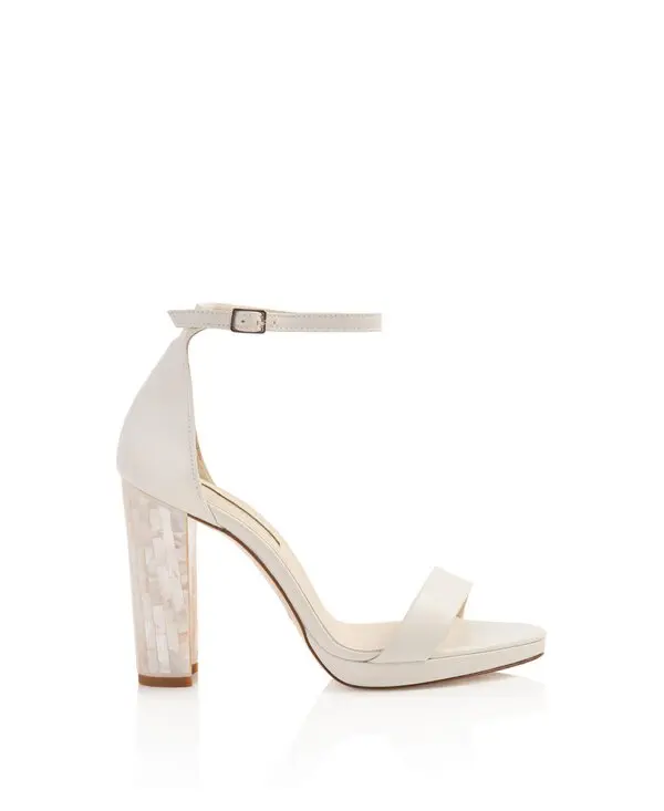 FREYA ROSE Dove Ankle Strap Pearl Heel Sandal
