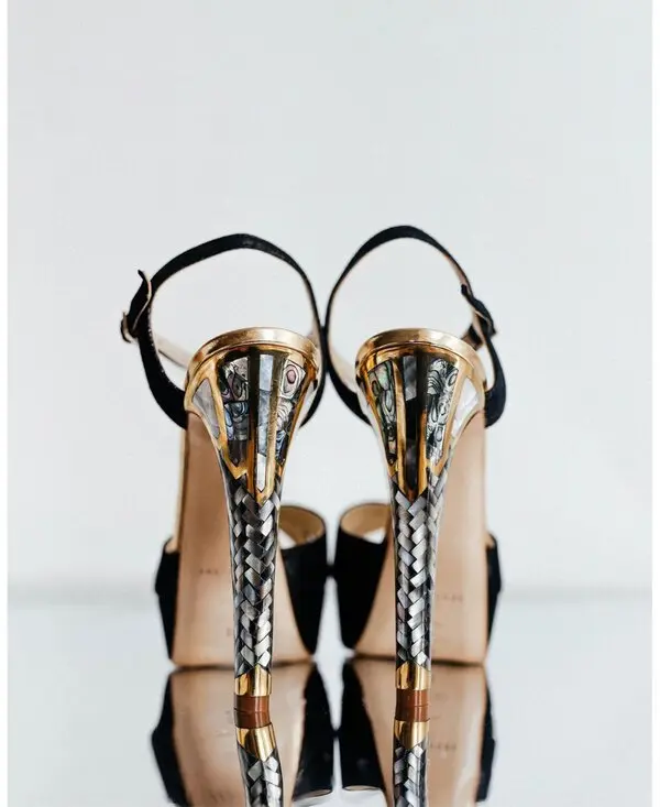 FREYA ROSE Cleopatra Noir Ankle Strap Heel Sandal - Black