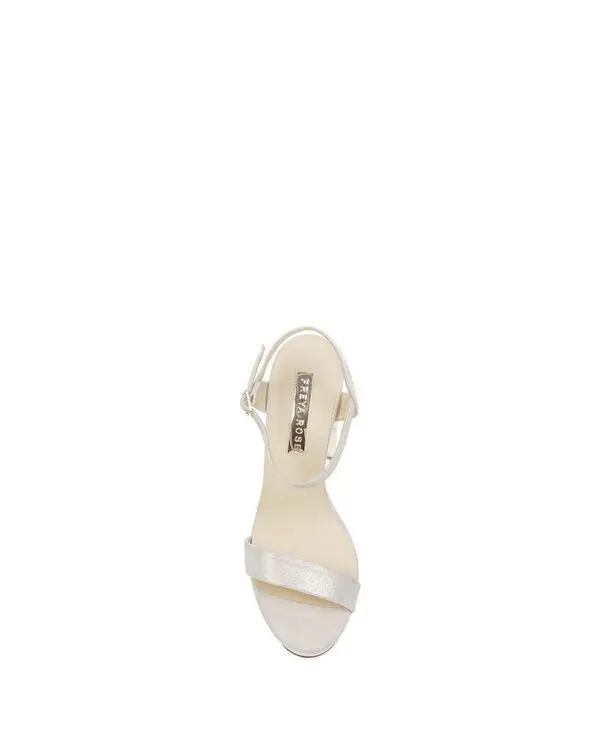 FREYA ROSE Gigi Ankle Strap Pearl Heel Sandal - Ivory