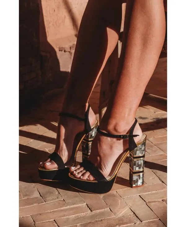 FREYA ROSE Jito Ankle Strap Pearl Heel Sandal