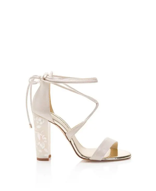 FREYA ROSE Flora Ankle Strap High Heel Sandal - Ivory