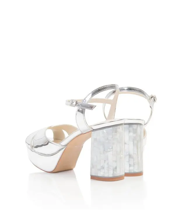 FREYA ROSE Nova Pearl Heel Sandal - Silver