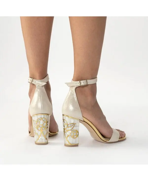 FREYA ROSE Rozu Ankle Strap Sandal - Champagne
