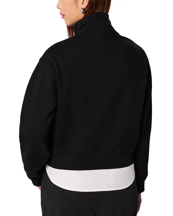 Whistles Funnel Quarter Zip Sweater