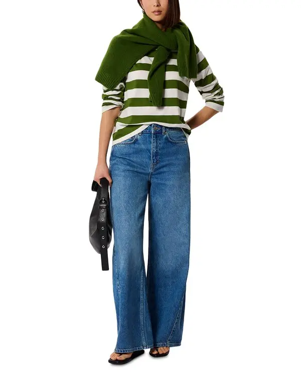 Whistles Striped Long Sleeve Tee