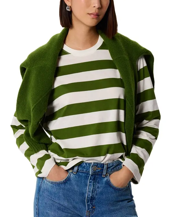 Whistles Striped Long Sleeve Tee