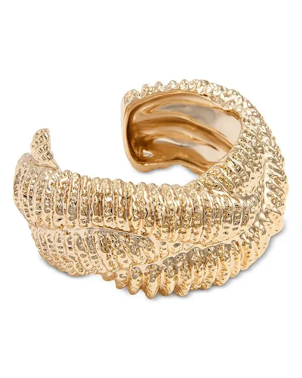 SELF-PORTRAIT Textured Twisted Cuff Bracelet - Gold