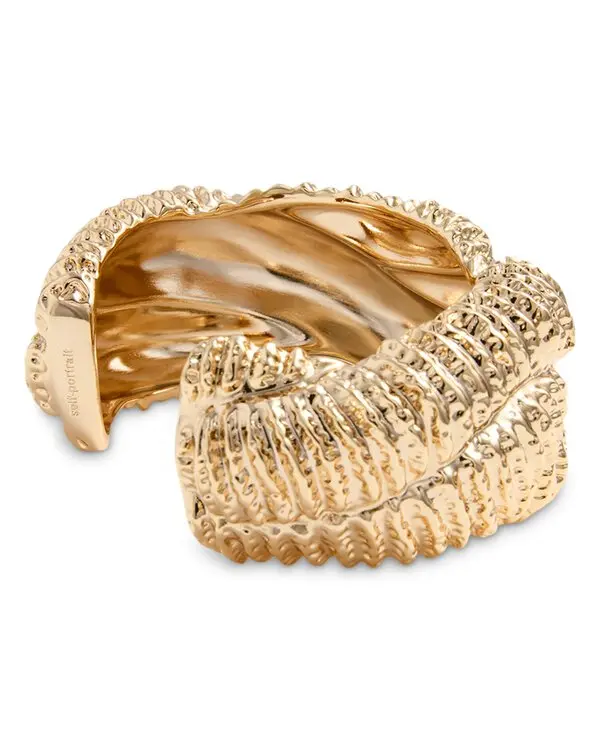 SELF-PORTRAIT Textured Twisted Cuff Bracelet