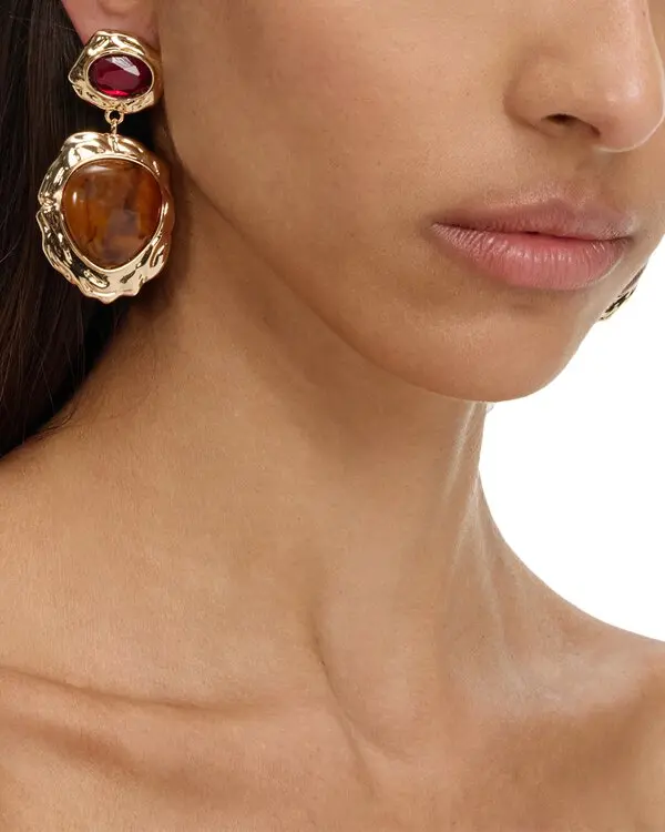 SELF-PORTRAIT Mottled Tiered Earrings