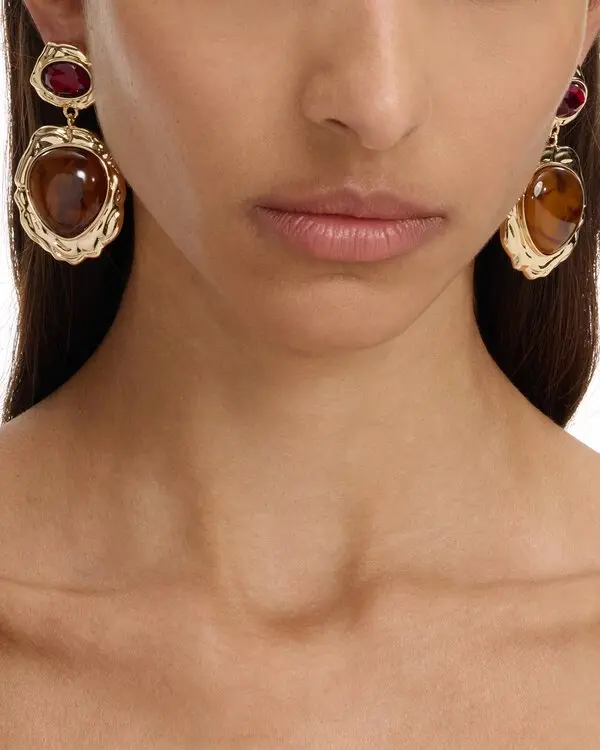 SELF-PORTRAIT Mottled Tiered Earrings