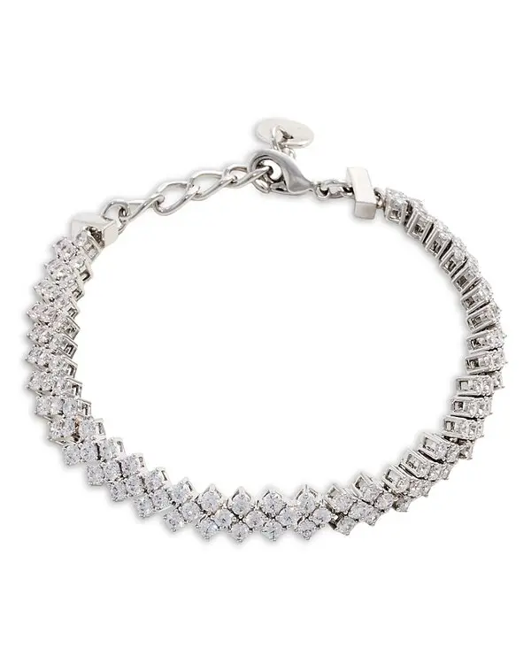 SELF-PORTRAIT Crystal Flex Bracelet - Silver