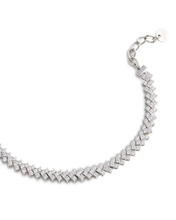 SELF-PORTRAIT Crystal Flex Bracelet - Silver