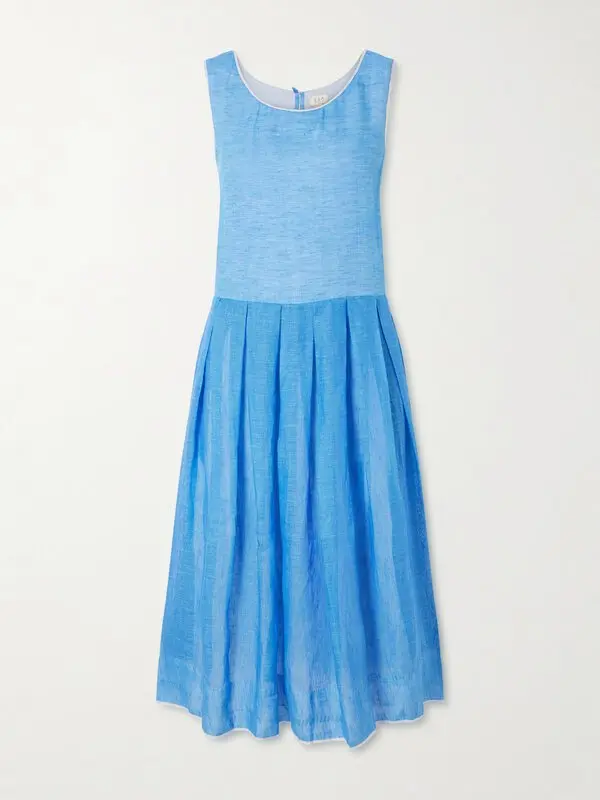 EKA Basil Linen Midi Dress