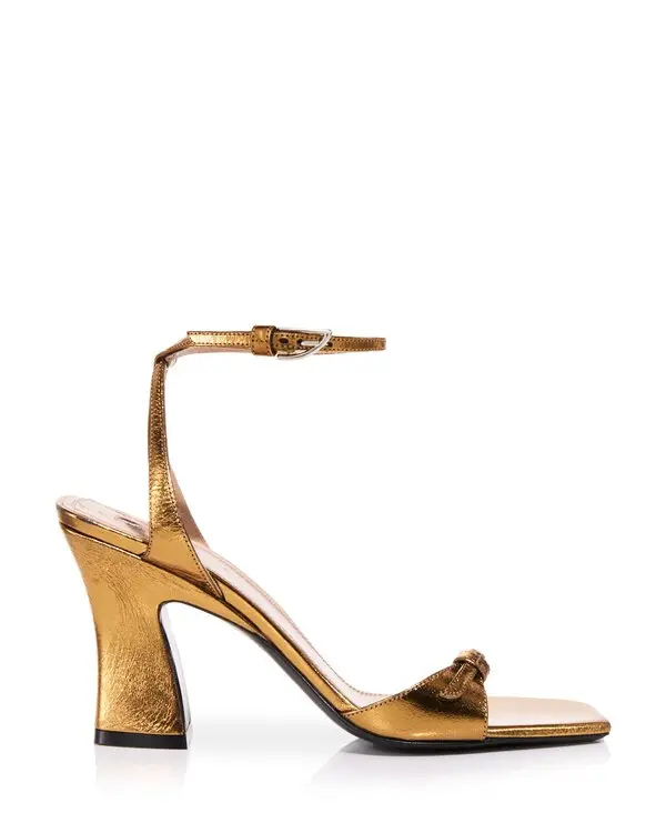 NODALETO Leather Ankle Strap Sandals