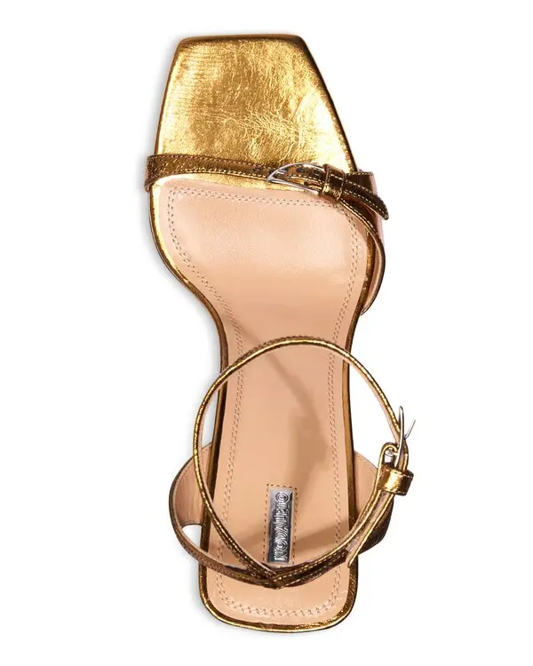 NODALETO Leather Ankle Strap Sandals