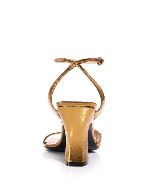 NODALETO Leather Ankle Strap Sandals