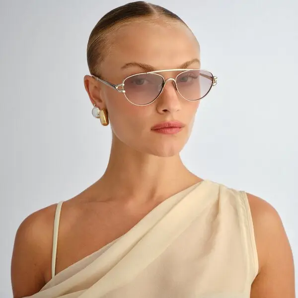 Le Specs Número Seis Sunglasses - Bright Silver