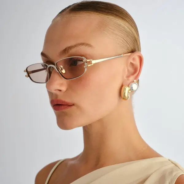 Le Specs Número Cinco Sunglasses - Bright Silver
