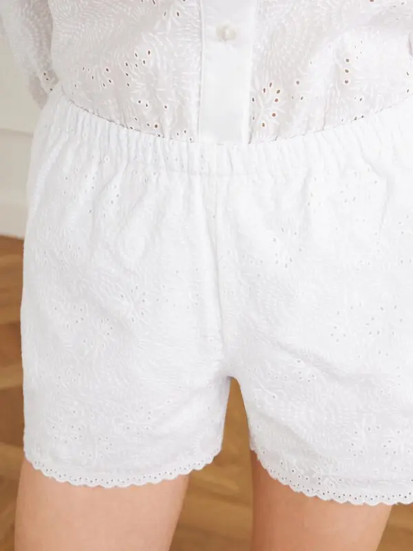 Loretta Caponi Rosita Cotton Shorts