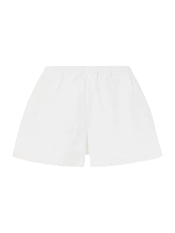 Loretta Caponi Rosita Cotton Shorts - White