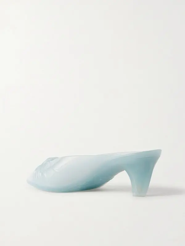 Chloé Ruched Tpu Mules - Blue