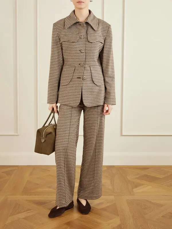 DESTREE Yoshimoto Plaid Straight-leg Pants