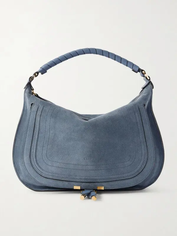Chloé Marcie Suede Shoulder Bag - Blue