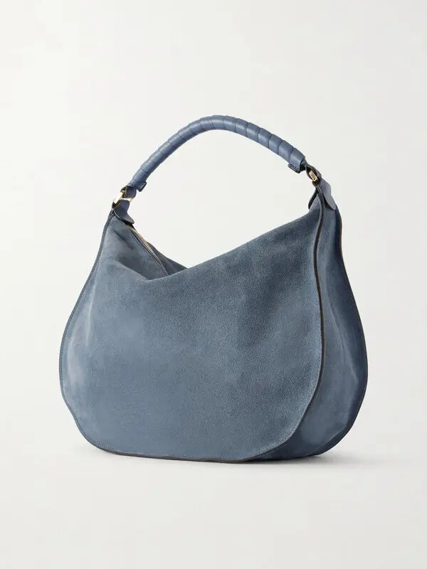 Chloé Marcie Suede Shoulder Bag - Blue