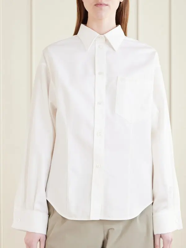 Balenciaga Cotton And Silk-blend Shirt - White