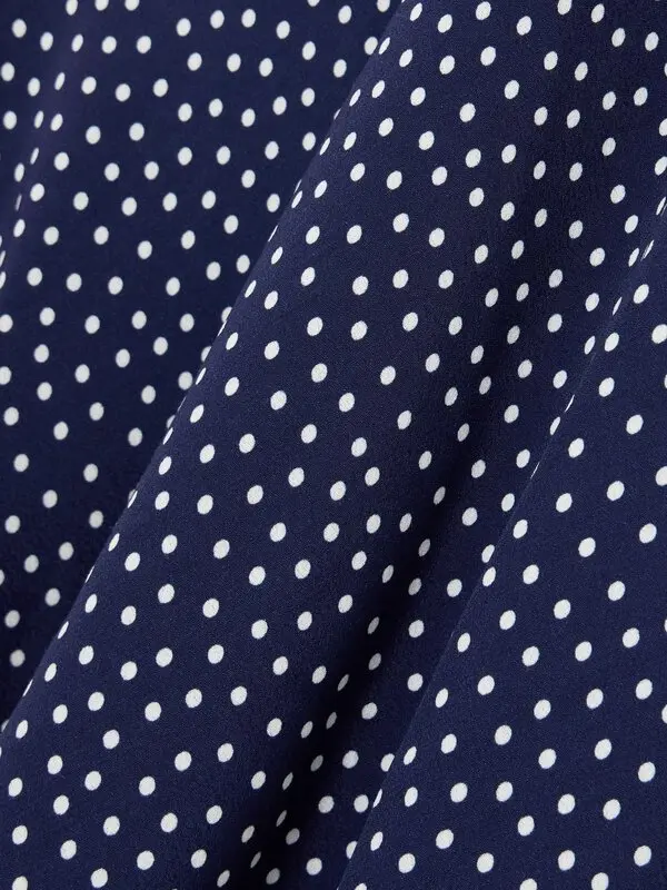 Rixo Sandrine Polka-dot Crepe Midi Dress - Blue